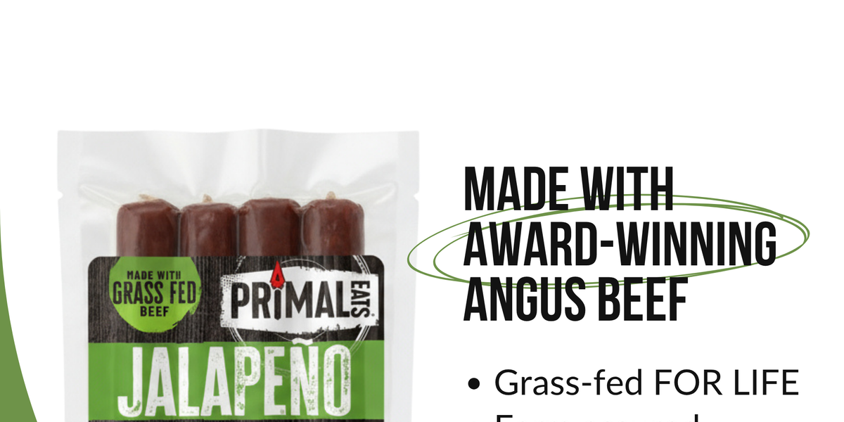 Jalapeño Grass-Fed Brisket Meat Sticks 4oz Multipack - Primal Eats