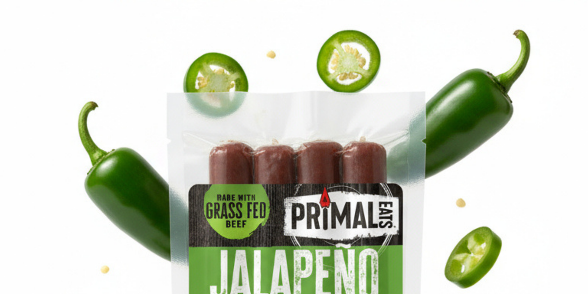 Jalapeño Grass-Fed Brisket Meat Sticks 4oz Multipack - Primal Eats